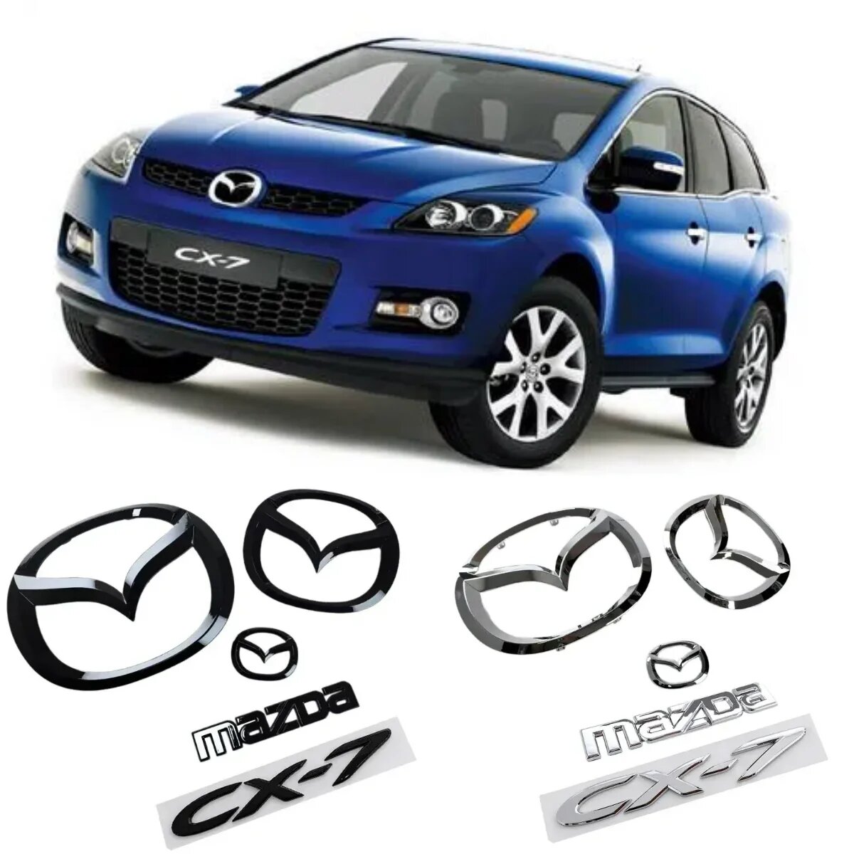 Пластик для Mazda CX-7 CX7, эмблема переднего багажника автомобиля, значок на руль, 3D кузов, замененная наклейка, задний хвост, украшение для ремонта