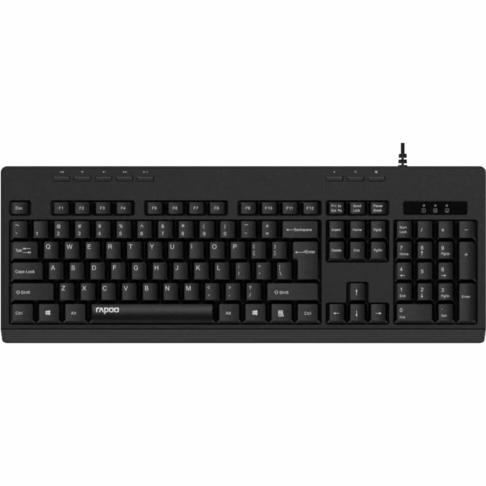 Клавиатура RAPOO проводная NK2400, цвет - черный, 2421305
