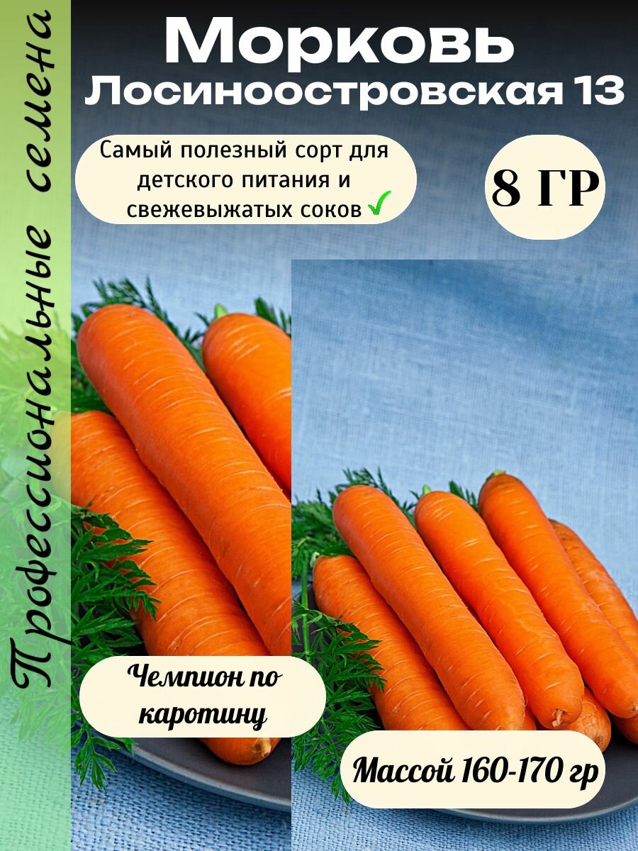 Семена Морковь Лосиноостровская 13 8гр