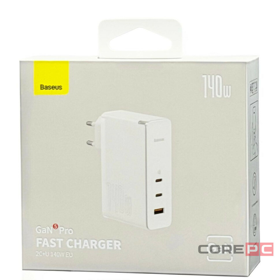 Сетевое зар. устр. Baseus GaN5 Pro Fast Charger 1USB/2C 140W CCGP100202 белое