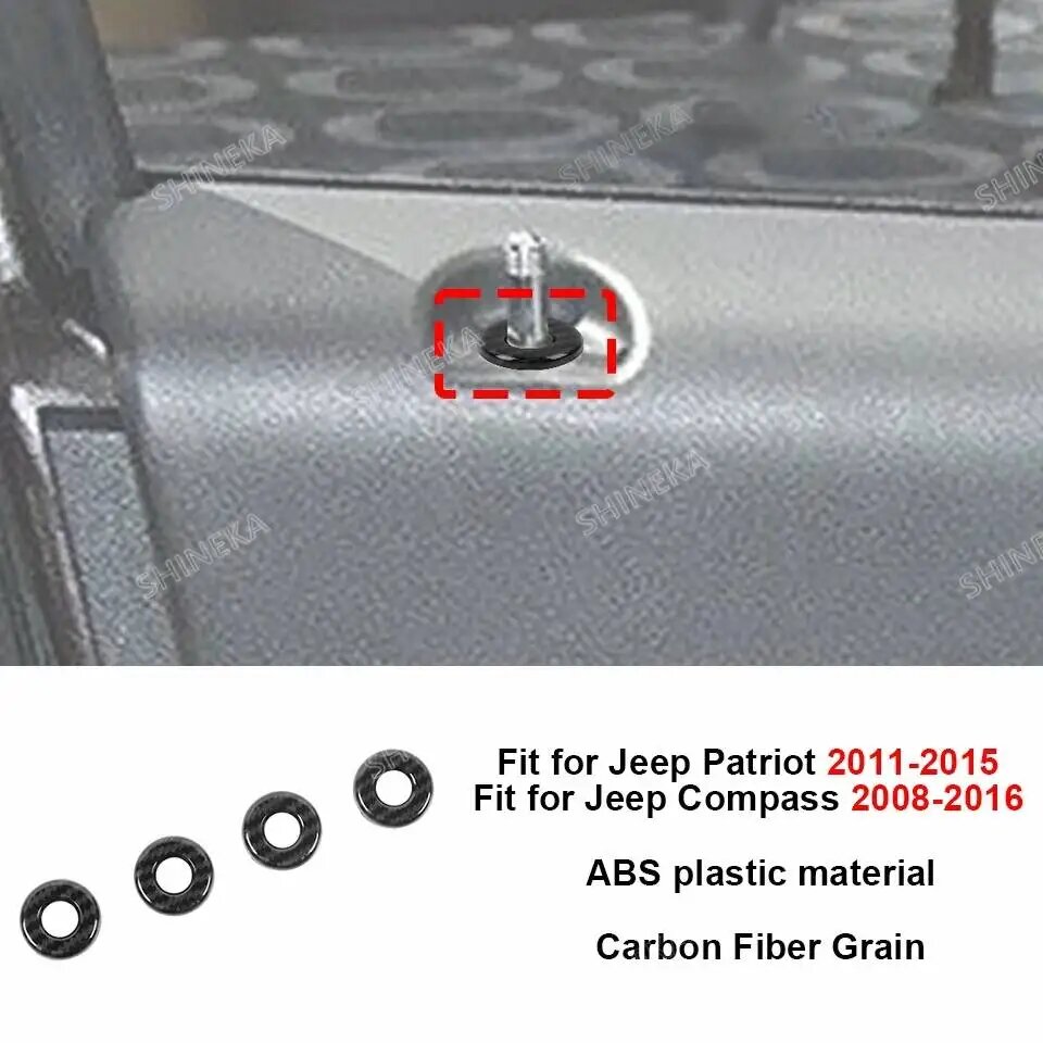 Декор дверной ручки из углеродного волокна для Jeep Patriot/Compass
