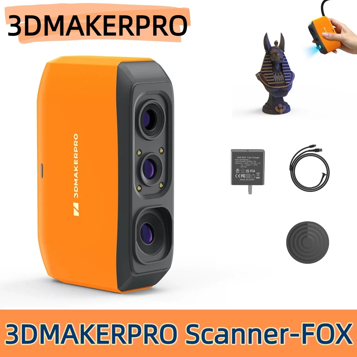3DMakerpro'FOX' Портативный 3D-сканер 0,07 мм