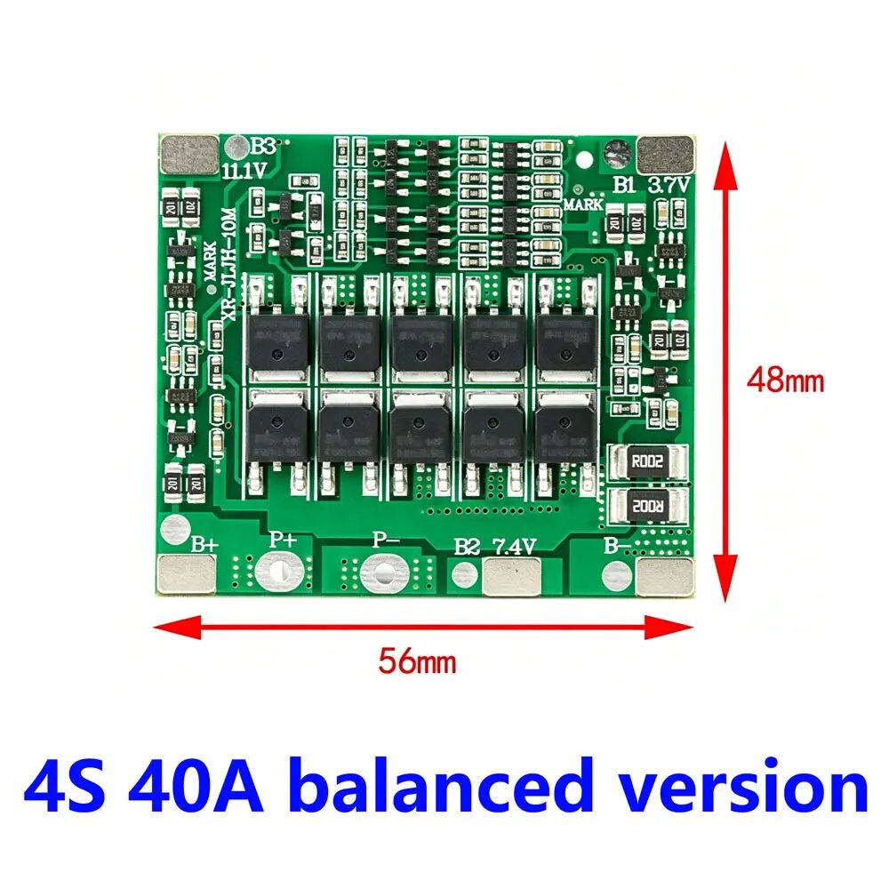 Плата защиты литий-ионных аккумуляторов 3S 25A 60A 4S 40A BMS 18650 11.1V 4S 40A Balanced