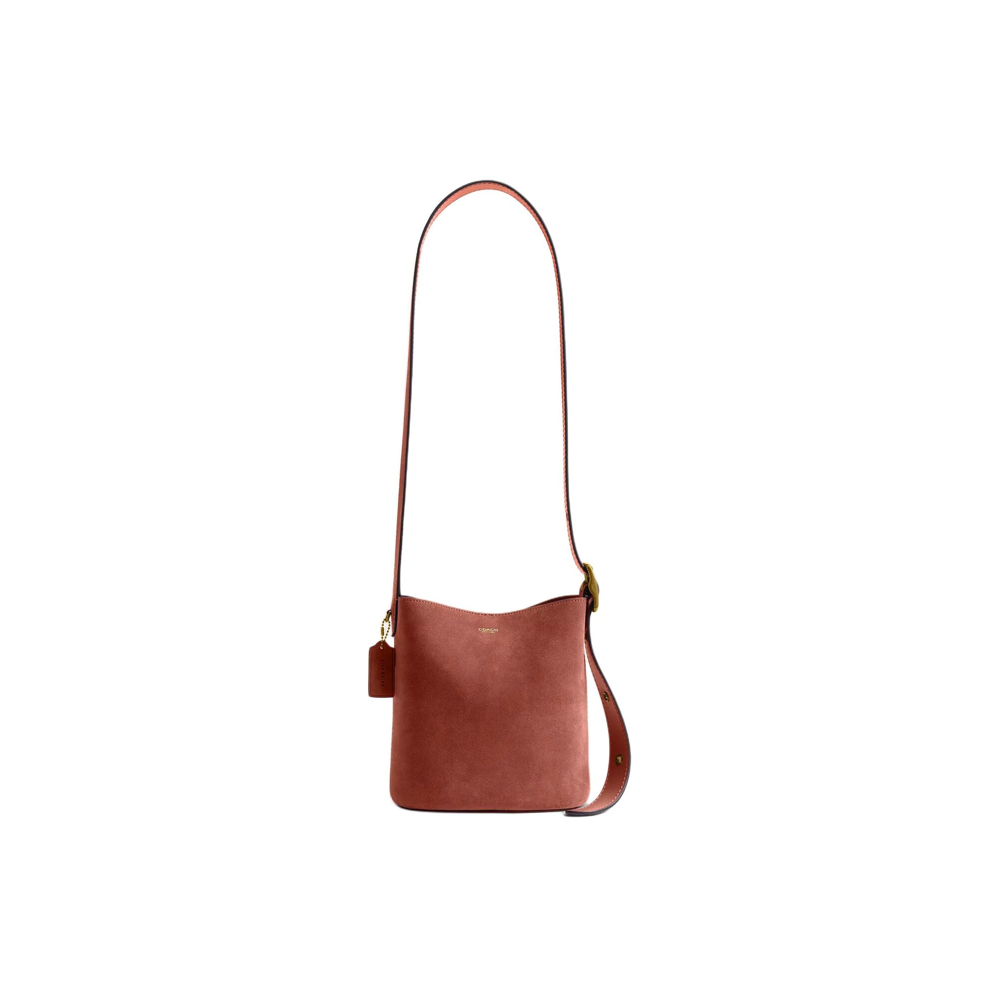 Сумка Coach, фактура матовая, коричнево-красный — фото 1