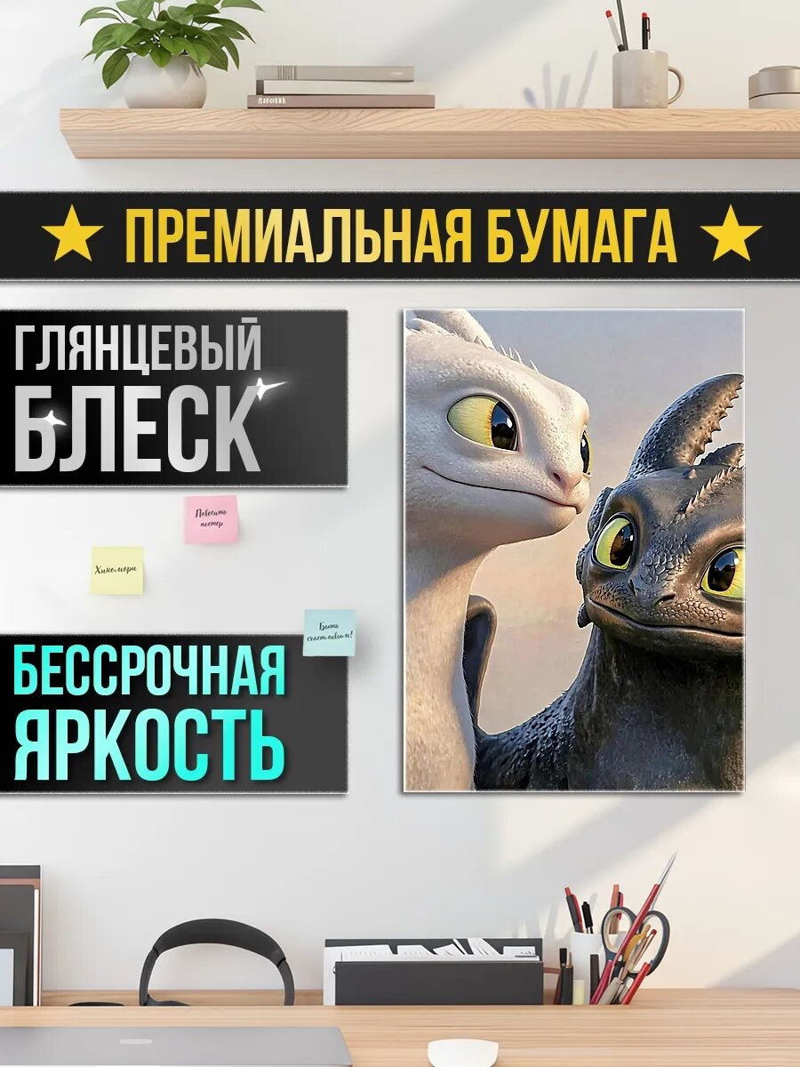 Плакат постер Два дракона — фото 1