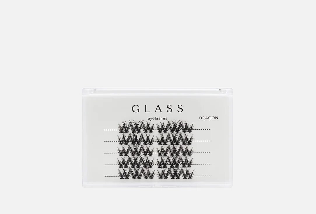 GLASS EYELASHES eyelashes dragon 7-13 mm mix Ресницы с разреженным эффектом 1 шт