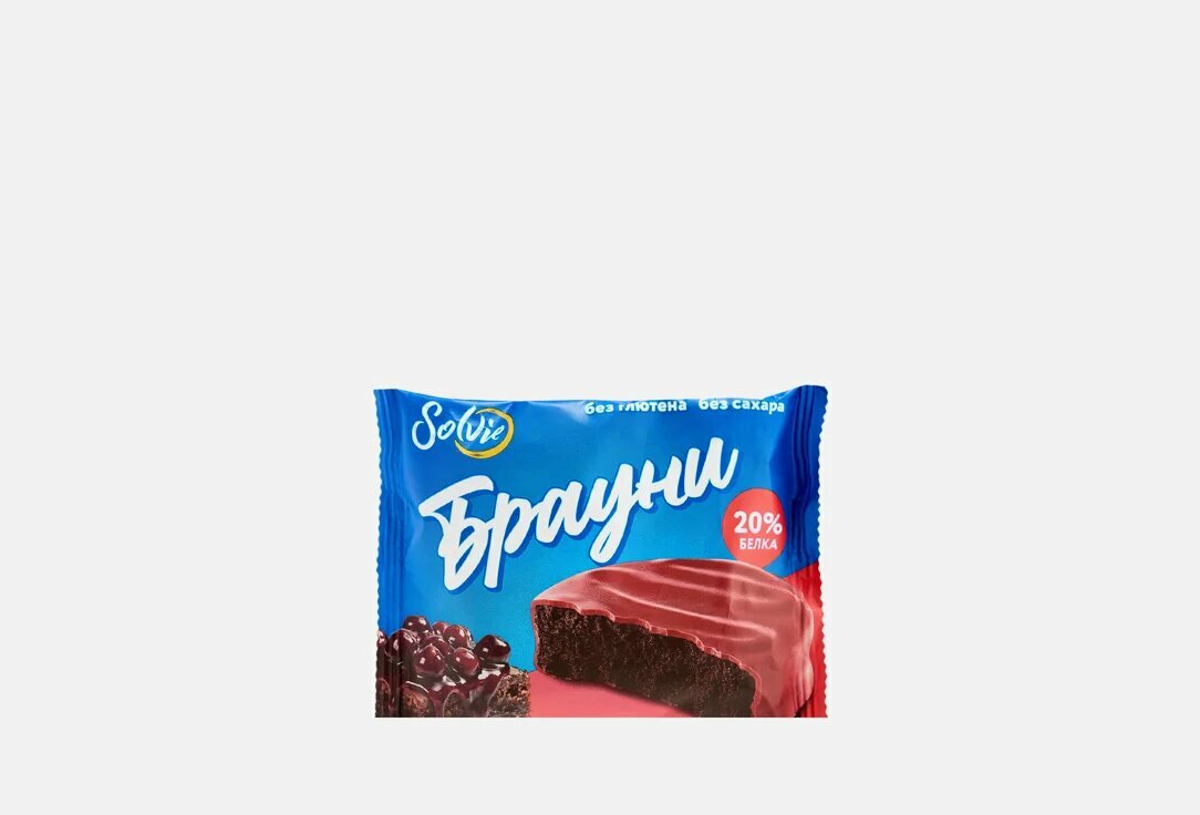 Solvie вишня Протеиновый брауни 50 г