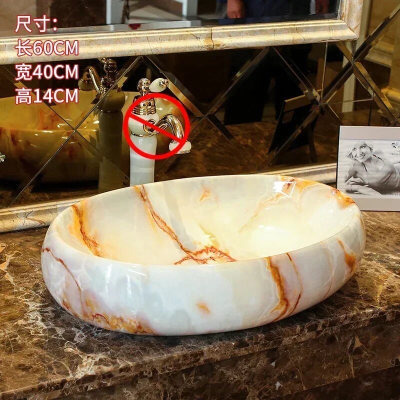 Скандинавская настольная раковина для ванной комнаты Керамические раковины для ванной комнаты Арт-раковина для отеля Домашняя балконная раковина Маленькая мойка U