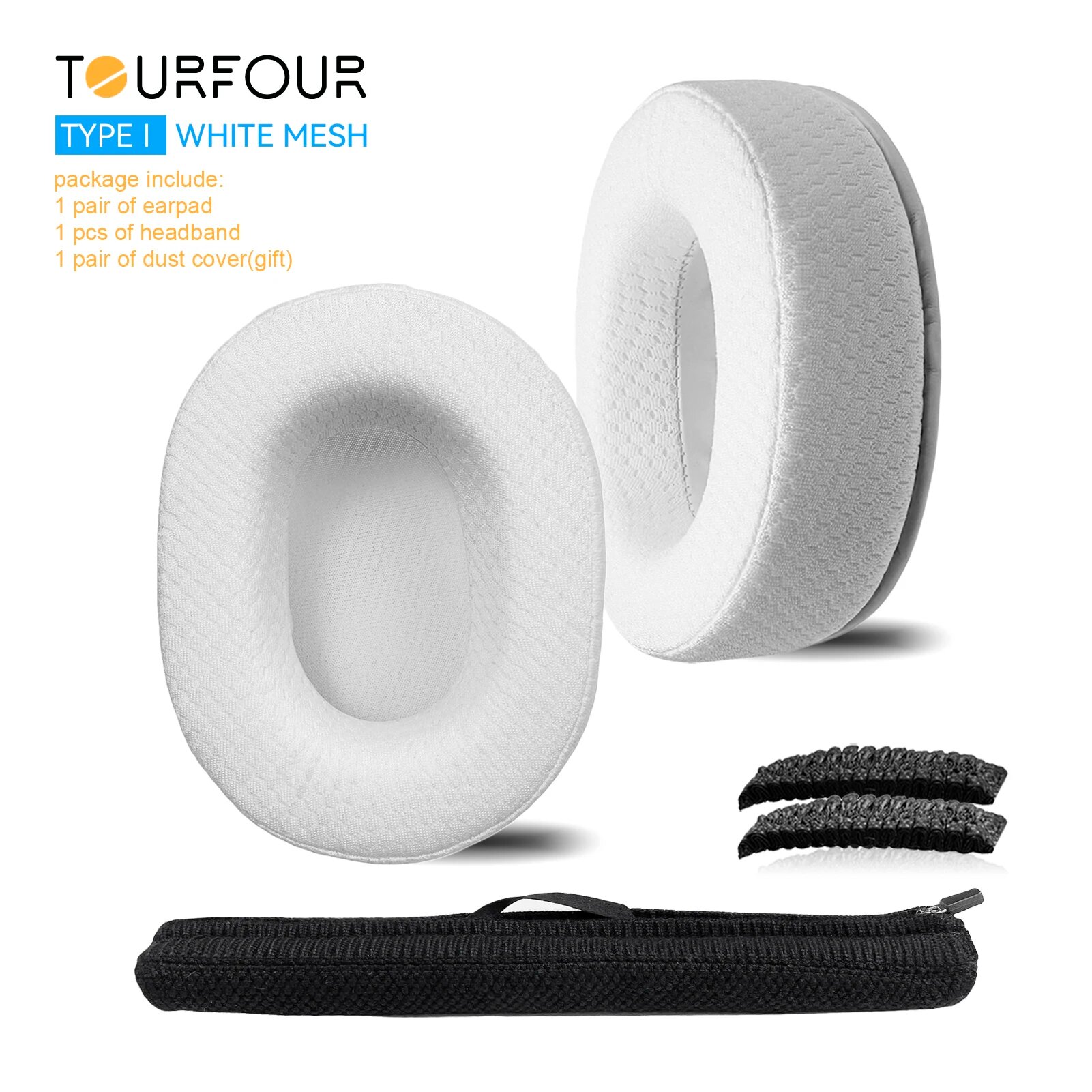 TOURFOUR амбушюры White Mesh для наушников