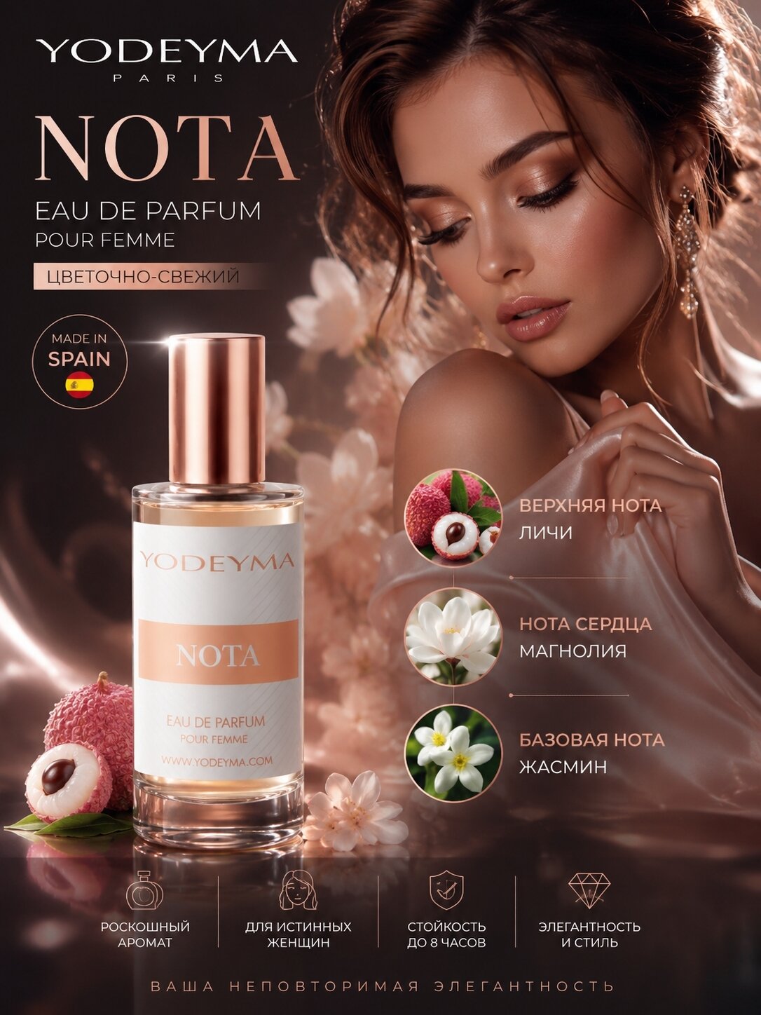 YODEYMA парфюмерная вода женская NOTA 15 ml