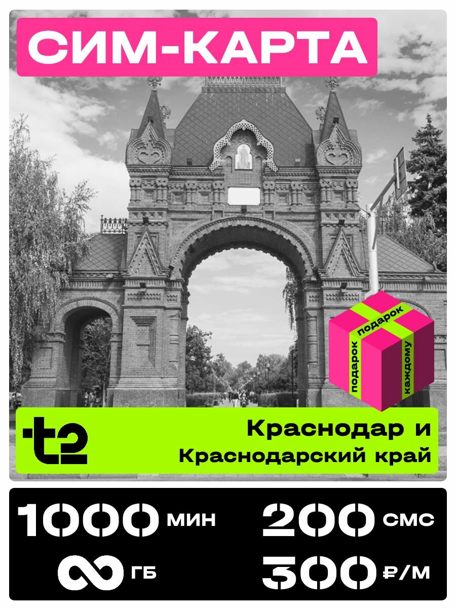 Сим карта теле 2 с безлимитным интернетом. t2 SIM-карта тариф Партнер М Краснодарский край. 1000 минут за 300 рублей в месяц.