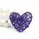 Ротанговые сердечки для декора Сиреневый, 10CM, Dark Purple