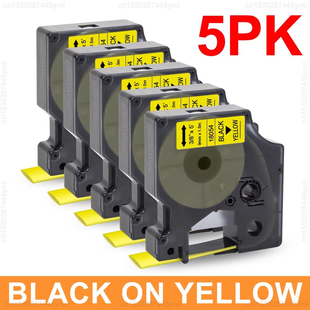 Термоусадочные трубки Labelwell для Dymo Rhino 4200 5000 5200 5PK 18054 Yellow