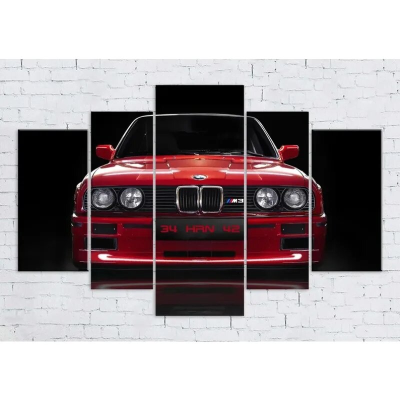 Настенные постеры BMW E30, Size4 No Frame, 5 шт.