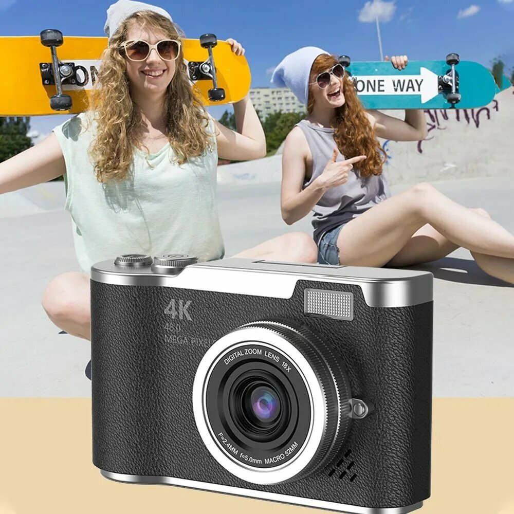 4K Digital Camera 48MP Portable CCD -камера 8X Zoom Video Recorder Подарок для подростков