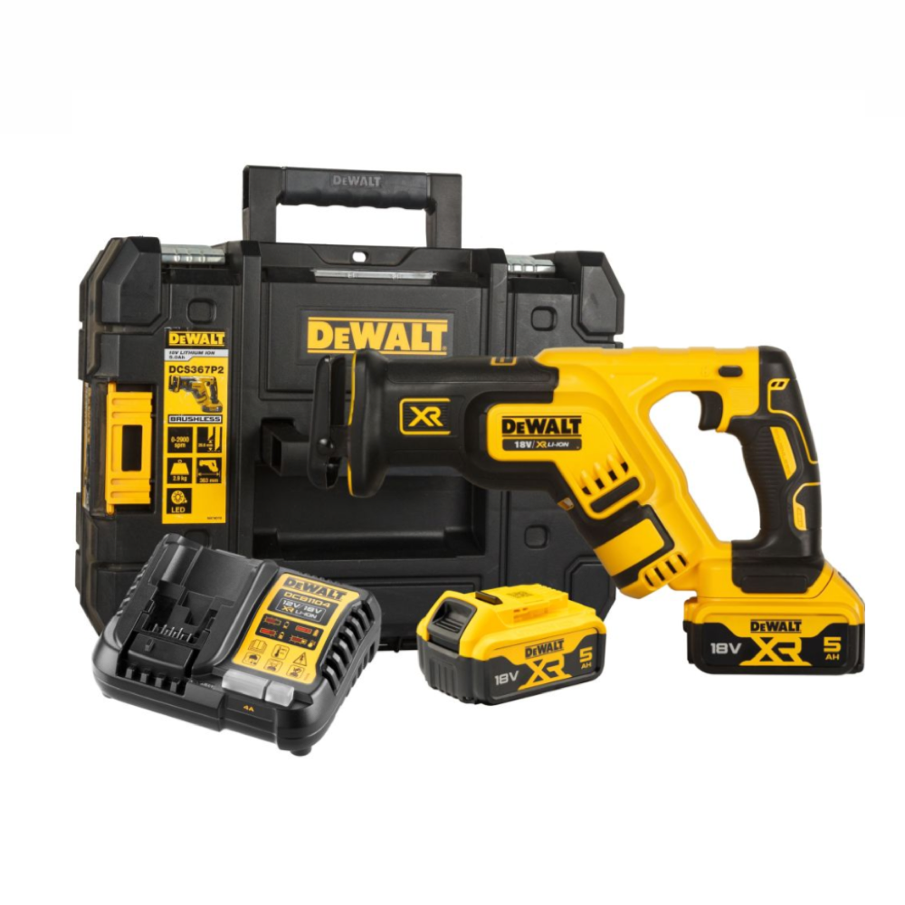 Аккумуляторная сабельная пила DeWALT DCS367P2