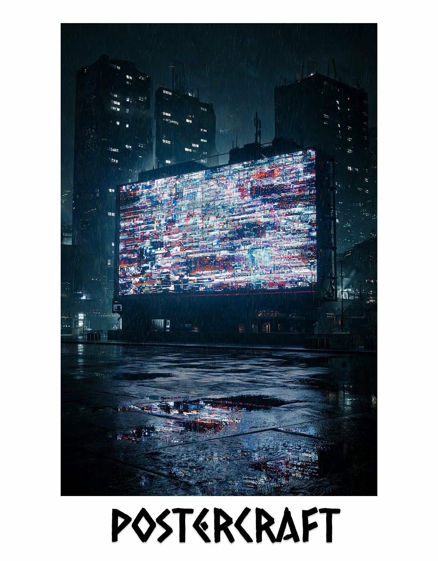 Постер Сюрреализм "VHS / Glitch / Глитч", 29.7х42см, А3, глянцевый