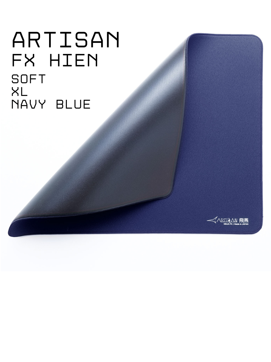 ARTISAN FX HIEN, SOFT, NAVY BLUE, размер: XL 490x420x4 мм, коврик для мыши, оригинал Япония