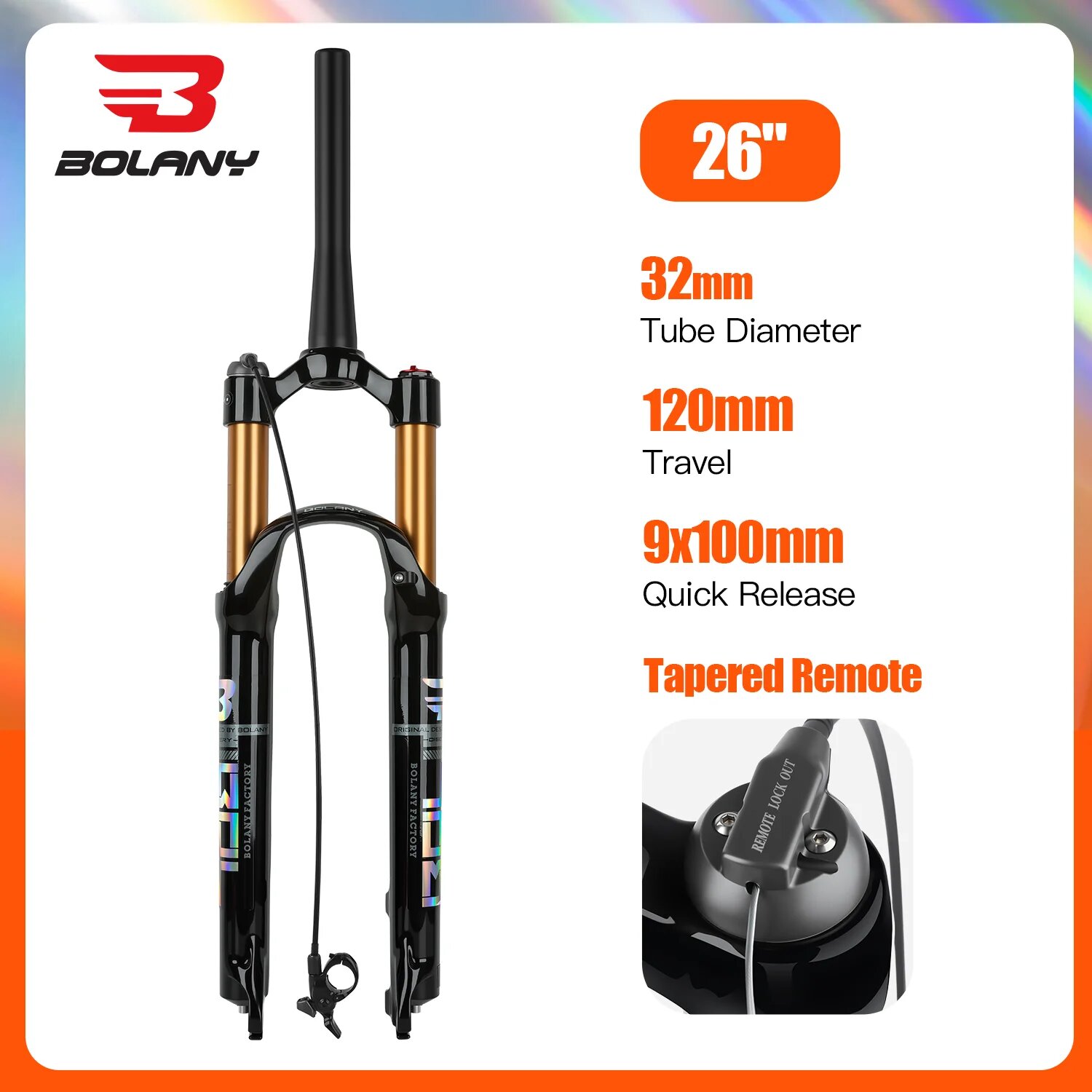 Вилка для велосипеда BOLANY 26/27,5/29 дюймов 26 Tapered Remote G