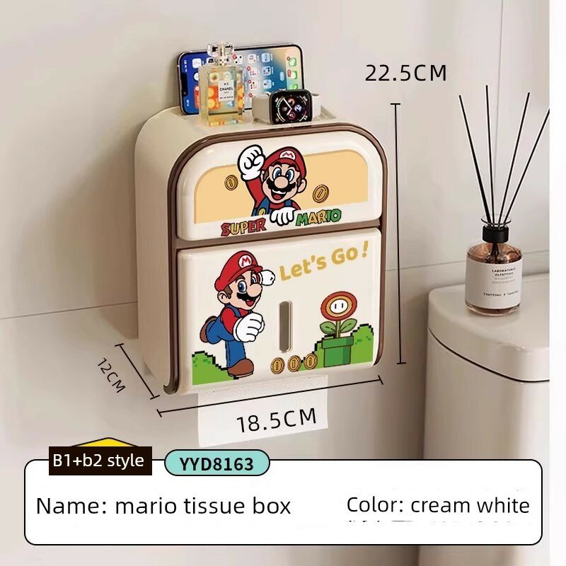 Модель Mario B настенный держатель для туалетной бумаги, водонепроницаемый аксессуар для ванной
