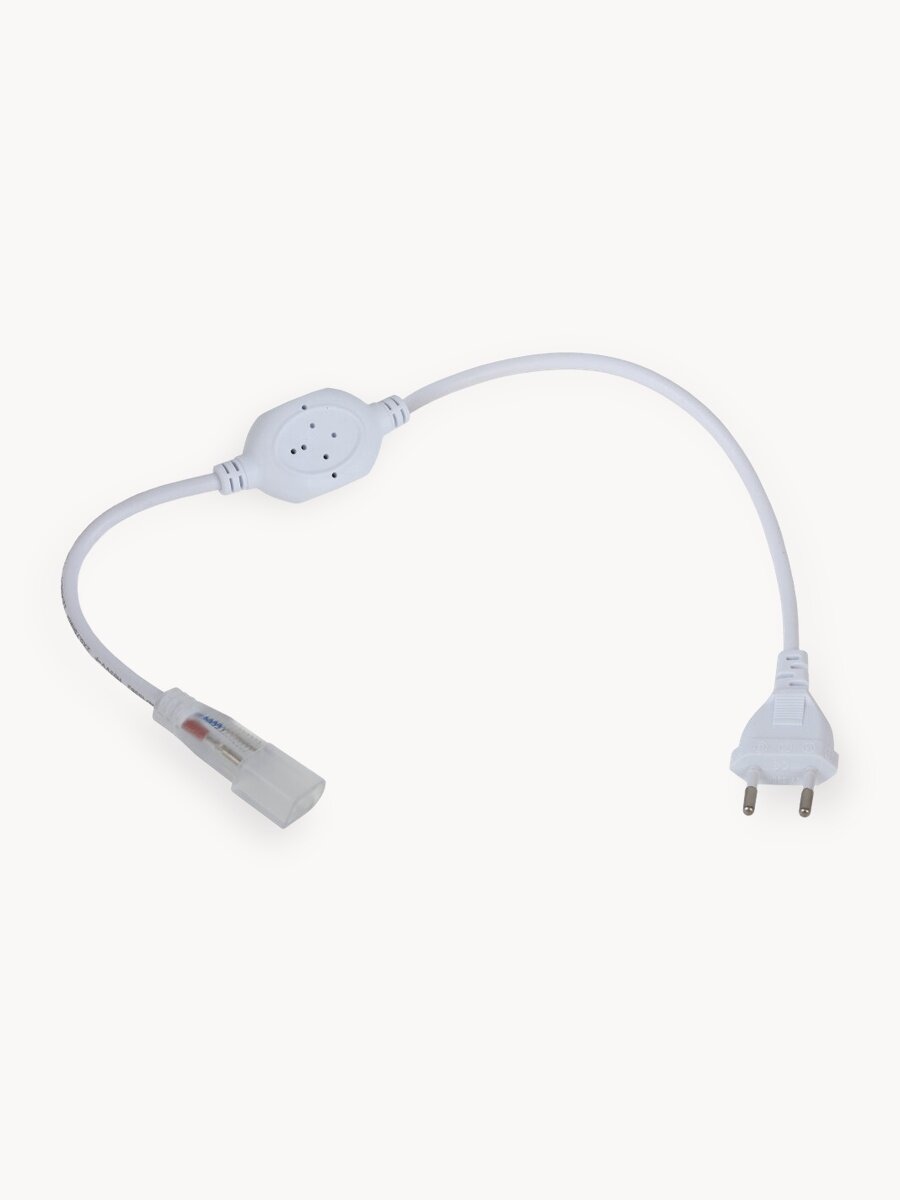 Шнур сетевой для светодиодной ленты с вилкой ЭРА power cord- NEONLED для неона 22см 220В