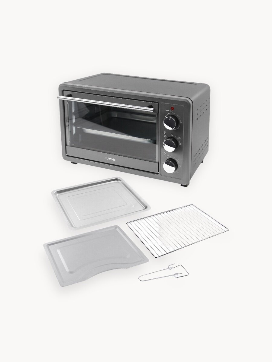 Духовка духовой шкаф мини-печь LUMME LU-EO1715B 35 литров конвекция гриль серебряный сапфир