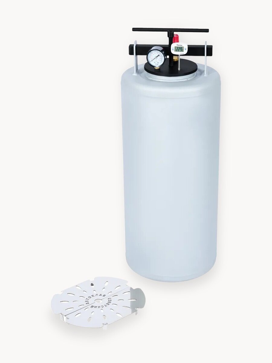 Автоклав "Советский", для домашней тушенки, металл, 33 л, встроенный термометр и манометр