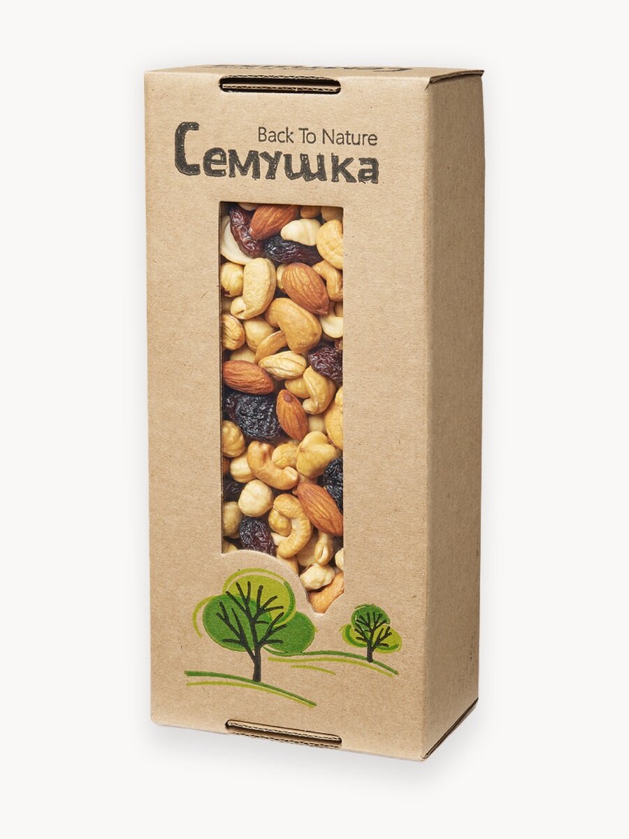 Смесь жареных орехов и изюма "Семушка" Back To Nature 500 грамм