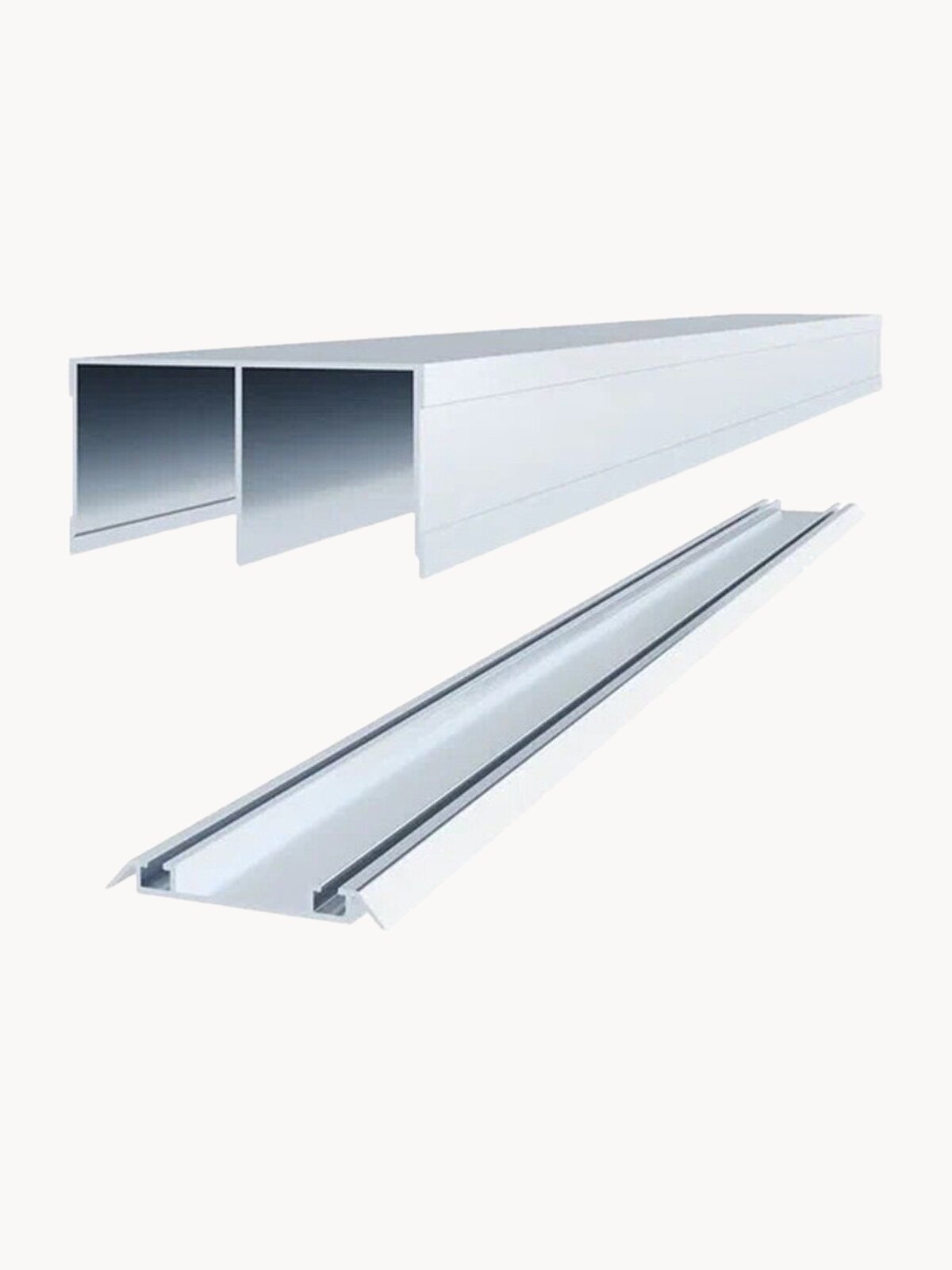 Направляющие для шкафа купе (Комплект верхние, нижние) 190 см, хром матовый