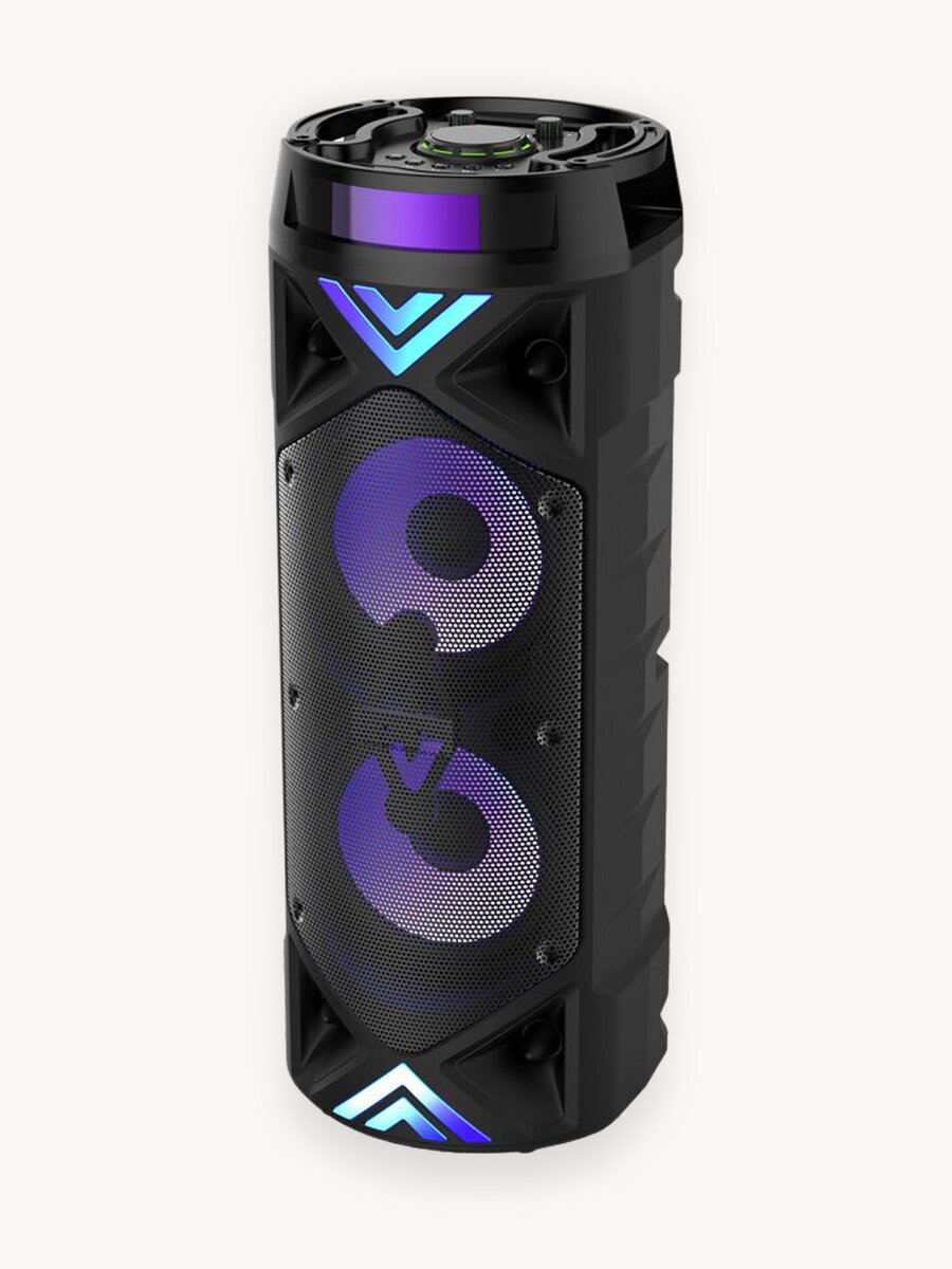 Колонка Hyundai H-MC180 Bluetooth TWS, FM радио, USB MicroSD MP3, LED дисплей, RGB подсветка, ПультДУ, эквалайзер