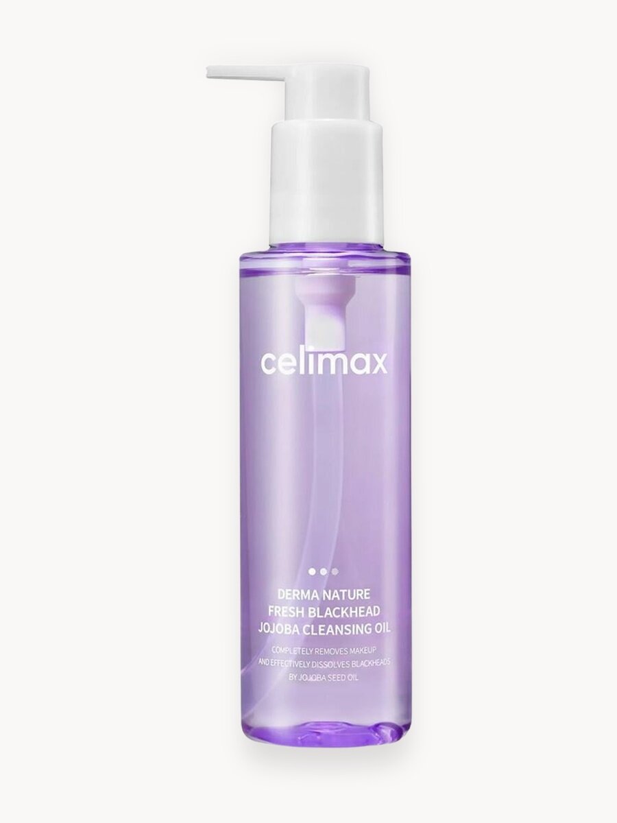Масло Celimax Derma Nature Derma Nature Fresh Blackhead Jojoba Cleansing Oil, Масло гидрофильное для лица от черных точек с маслом жожоба, 150 мл