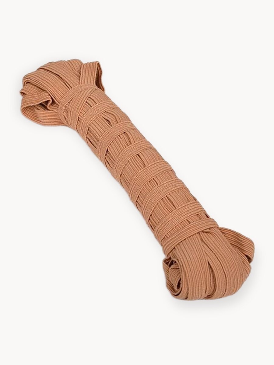 Резинка продёжка 10мм бежевый 10м С1049