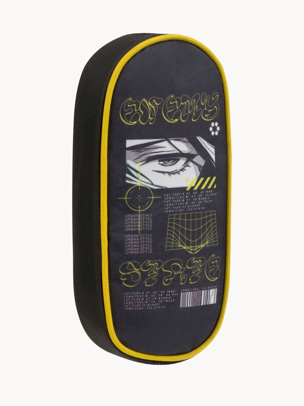 Пенал ArtSpace "Kawaii boy", для мальчтков, текстиль, на молнии, 22 см, черный