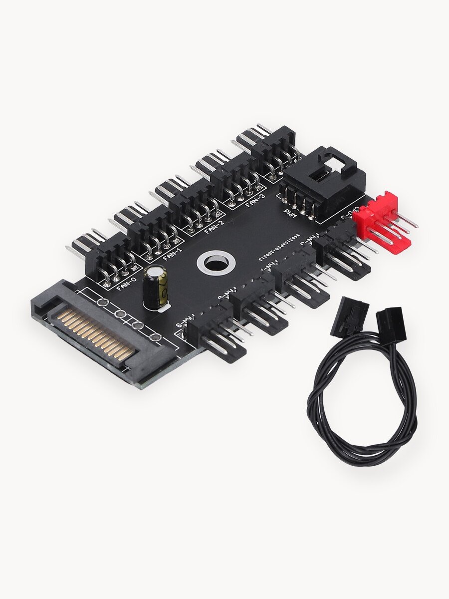 Интерфейс интерфейса SATA 10 -пути контроллер скорости вентилятора 4PIN Компьютерные аксессуары 12 В