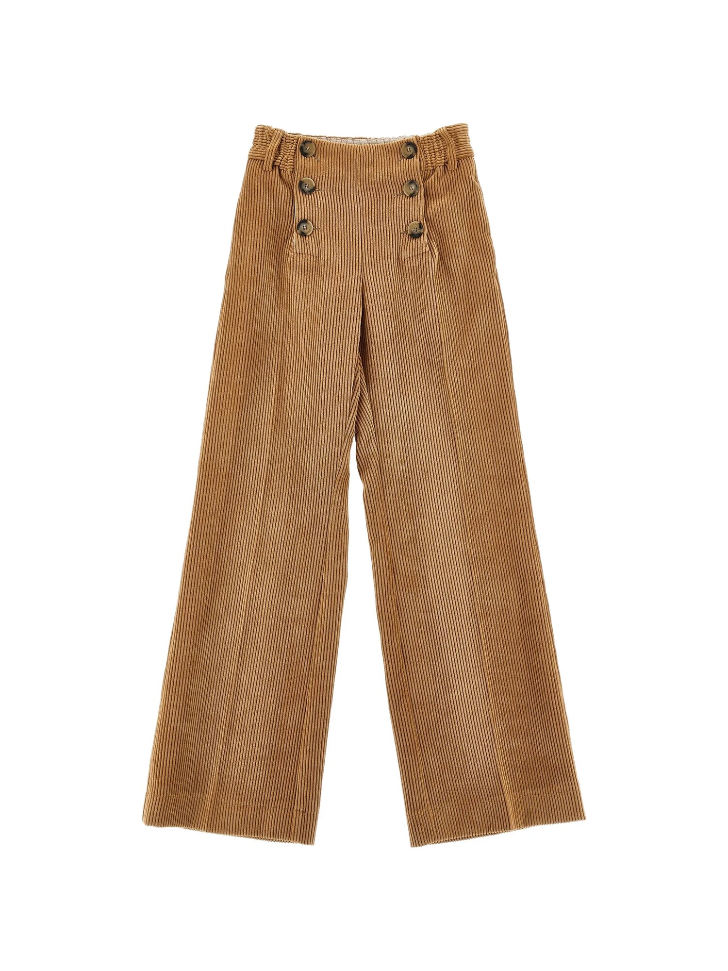 Брюки Ermanno Scervino Button-embellished corduroy trousers