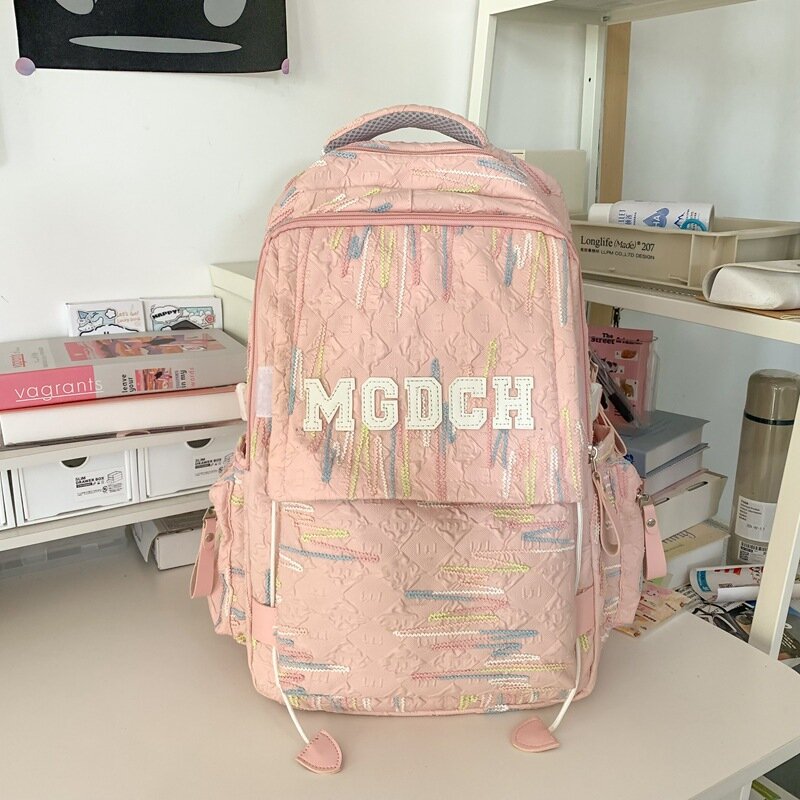 Рюкзак "ins", розовый с белым, японский стиль