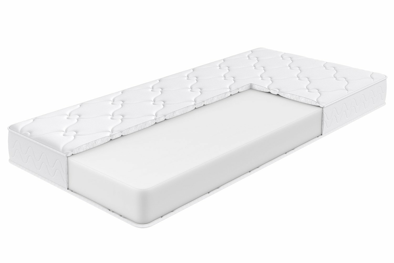 Матрас с чехлом MILDEX Cascade х, 80х190 см, двусторонний, высокая жесткость