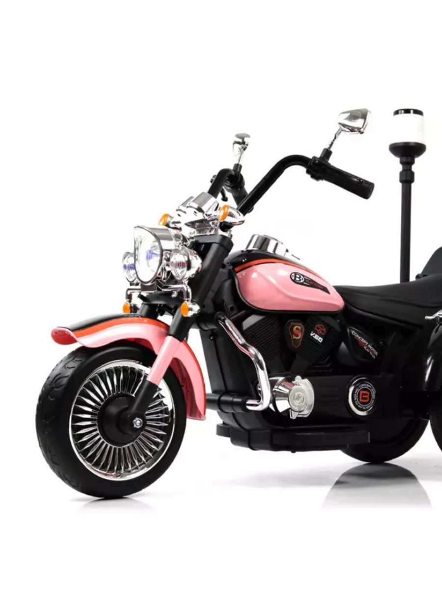 Детский электротрицикл "К003РХ", розовый, 11кг, до 30кг, 1 час езды