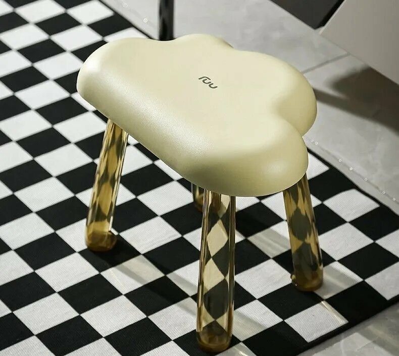 Стул для ванной для пожилых, маленькие прозрачные табуретки с облаками, также подходят для купания инвалидов и беременных женщин