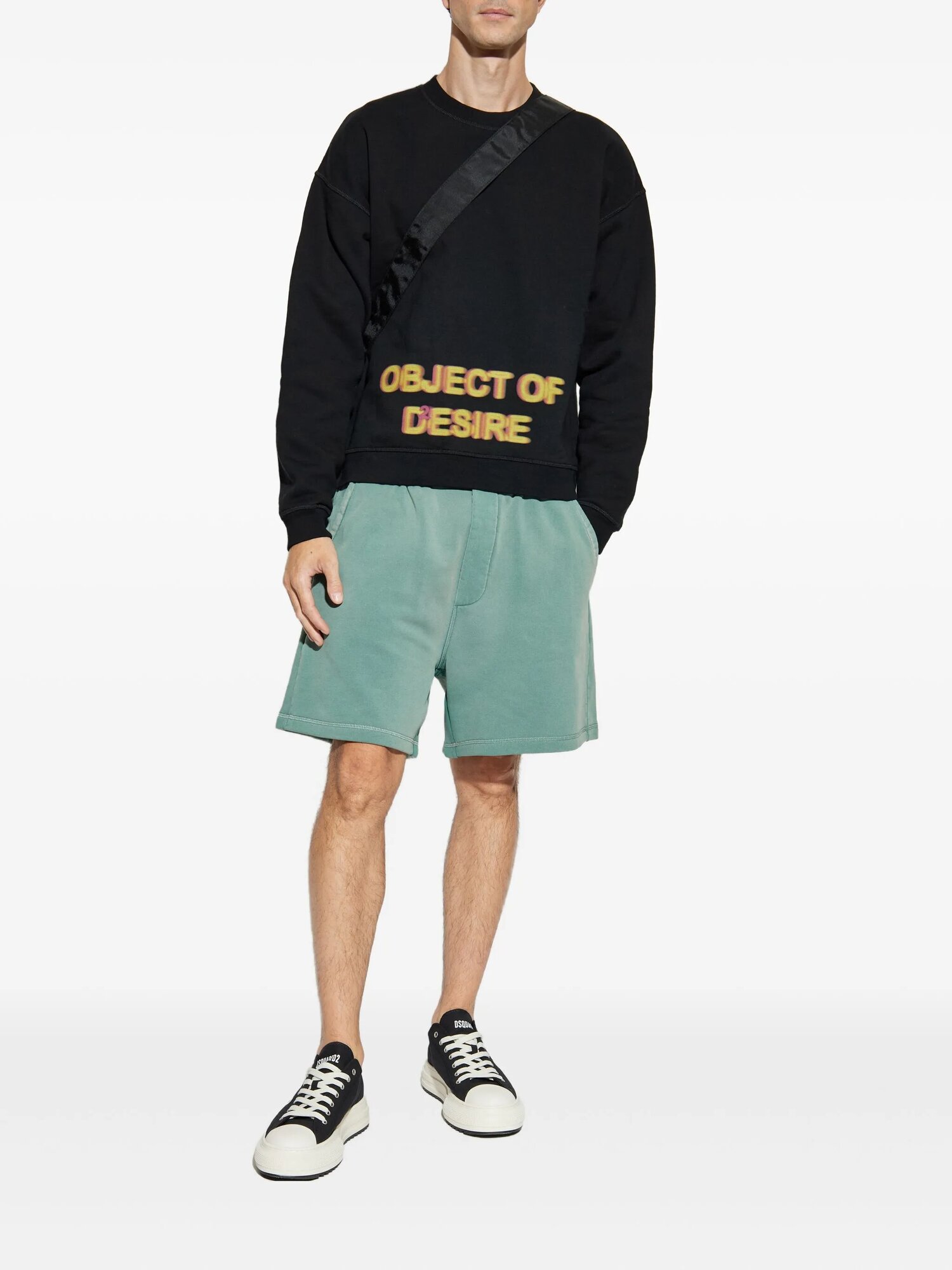 Толстовка DSQUARED2 Crew-neck sweatshirt, размер XL, , черный — фото 1