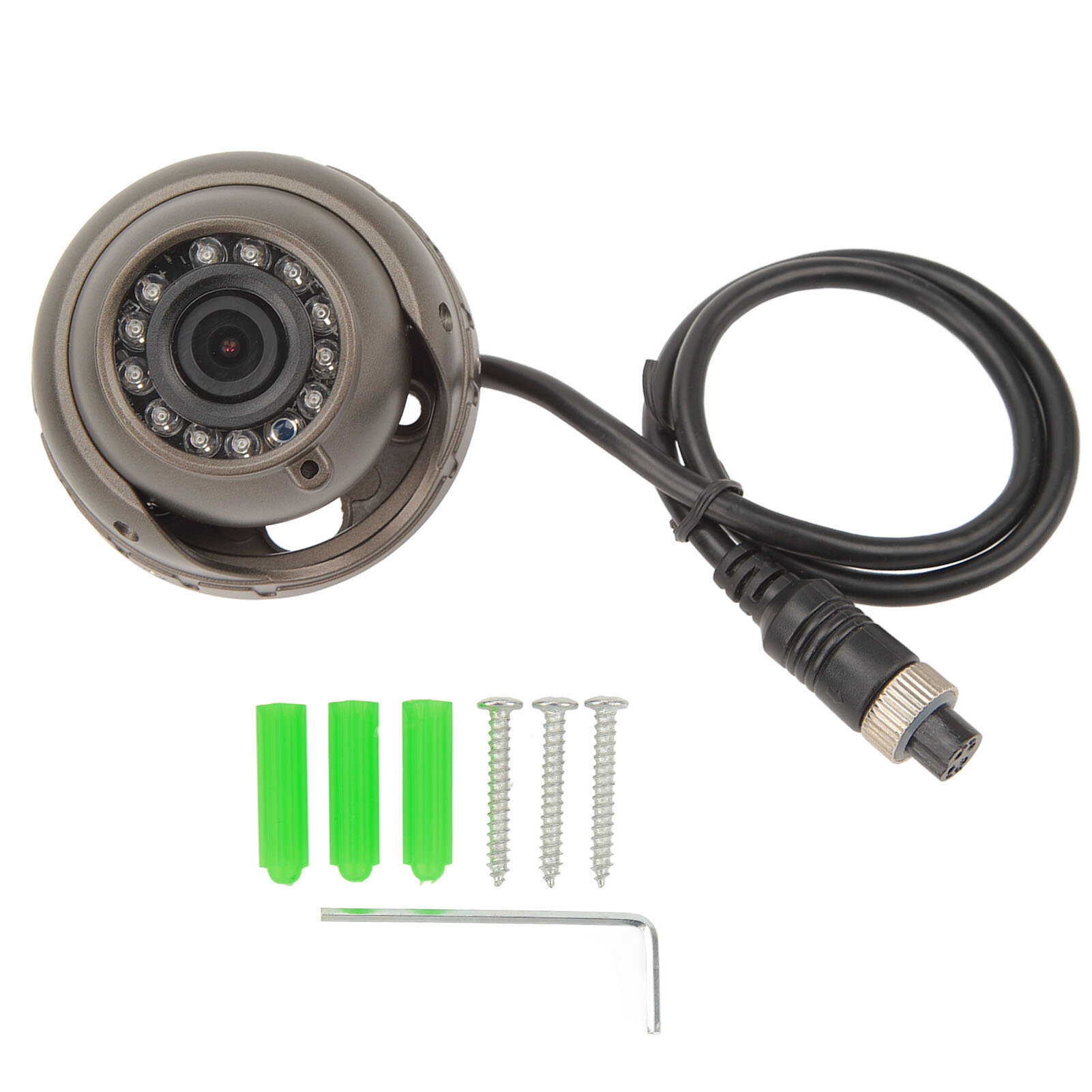 Купольная камера для салона транспортного средства DC 12 В, широкоугольная, с защитой от воды IP67, ИК-ночное видение, 1080P