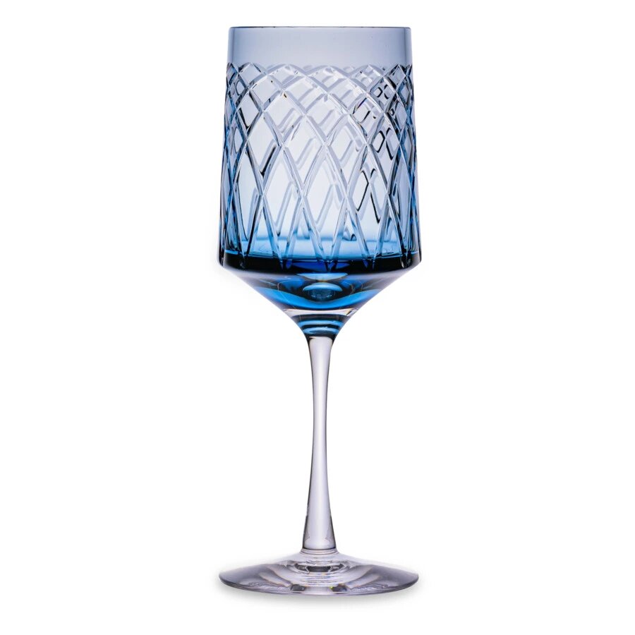 Бокал для белого вина Royal Brierley Харрис 220 мл, хрусталь, голубой