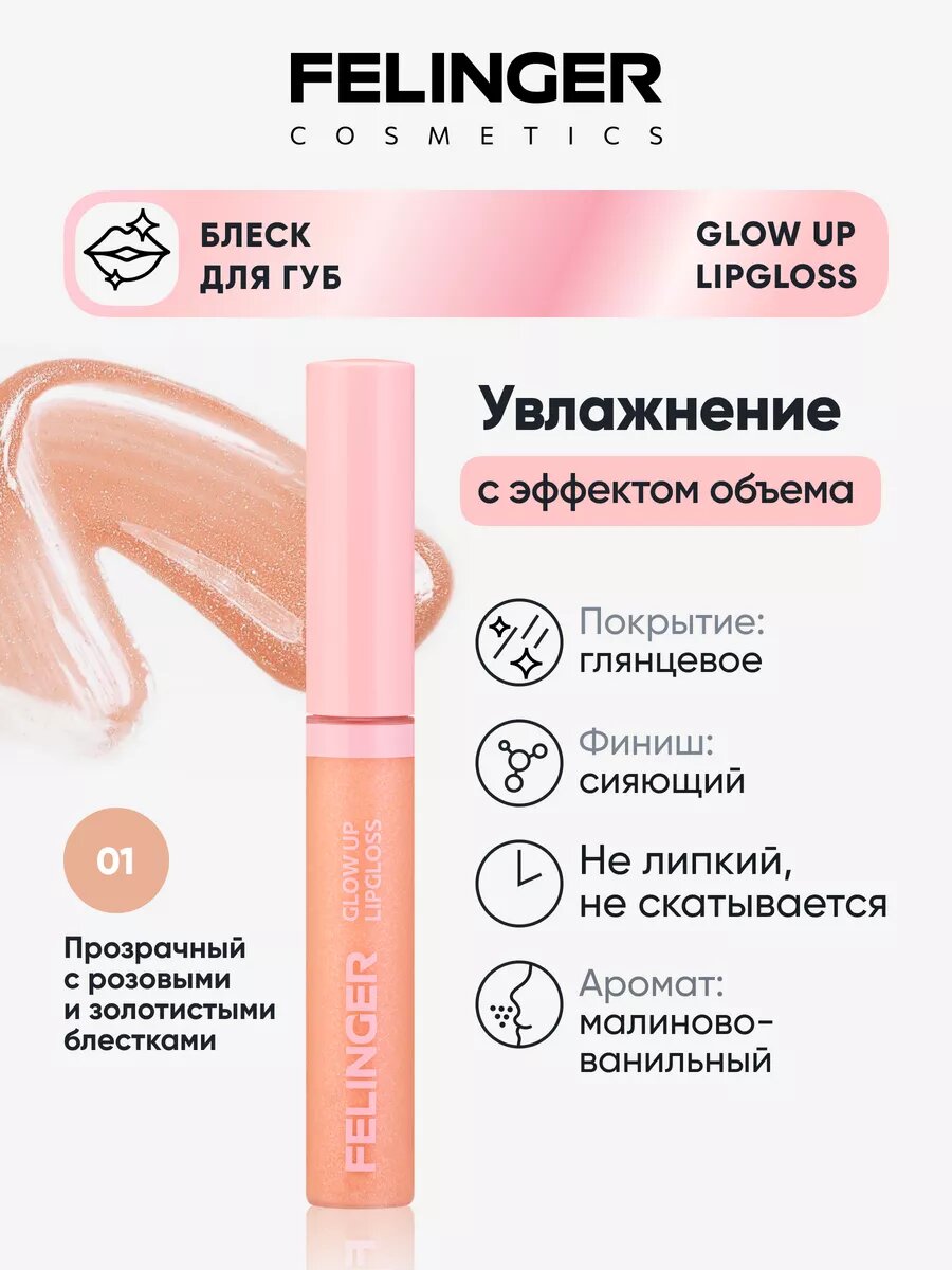 Блеск для увеличения губ с блестками мерцающий эффект 3D