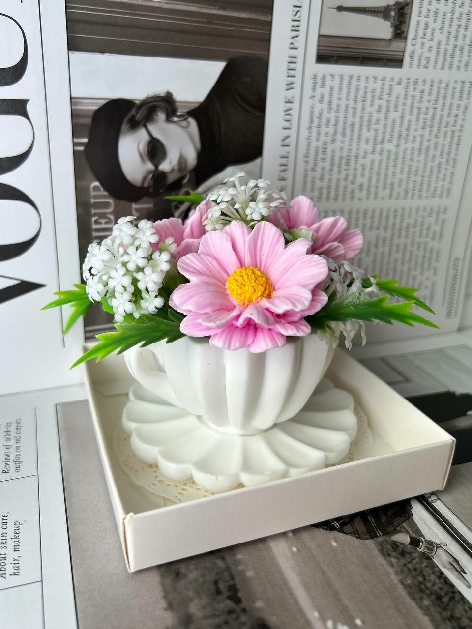 Чайная пара с ромашками