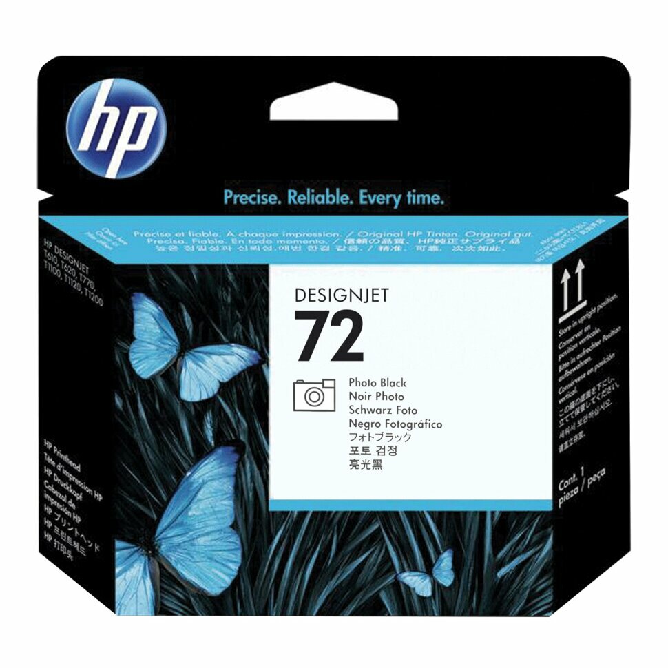 Головка печатающая для плоттера HP (C9380A) Designjet T610/795/1100 и др, №72, серая и черная фото, оригинальная, 361332