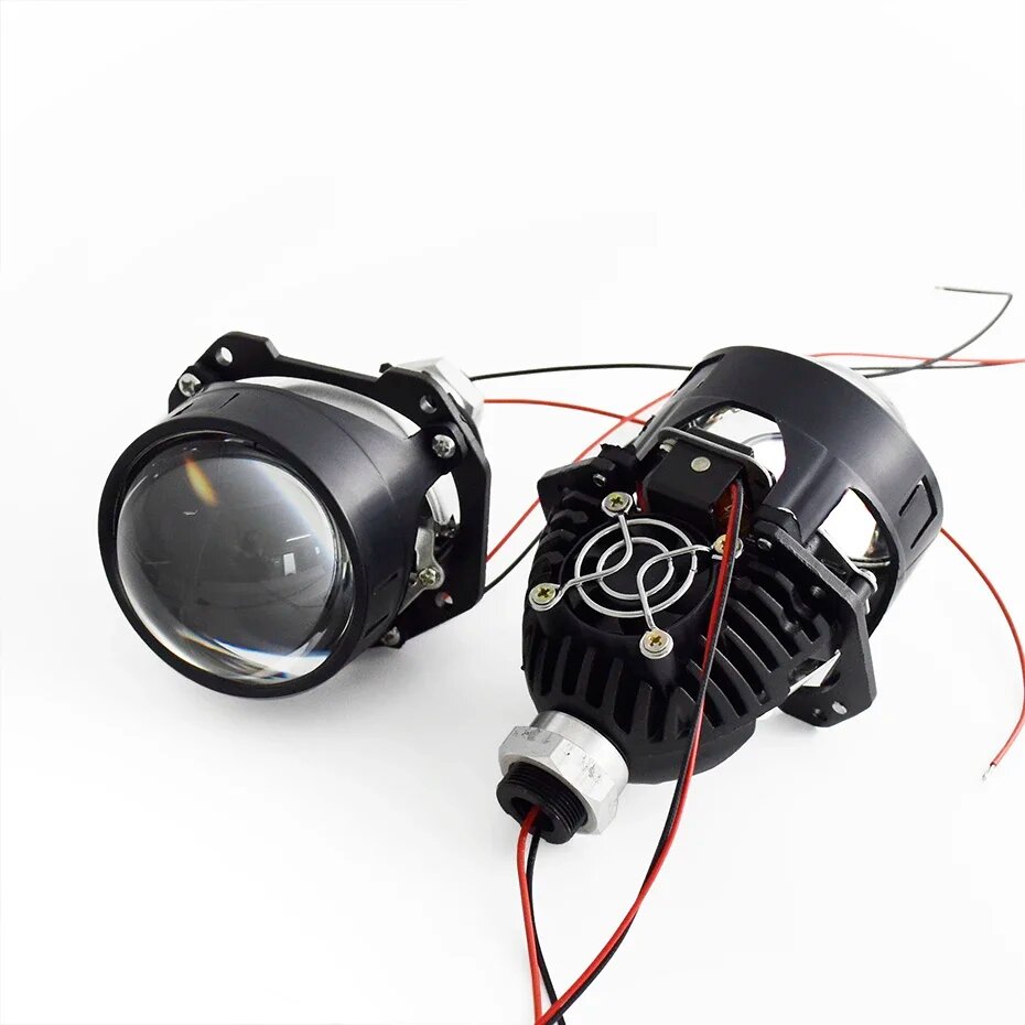 Ronan 40 Вт 2,5 'Bi светодиодный объектив для гнезда H1 H4 H7 9005/9006 Автомобильная фара модернизация полный комплект со светодиодный Ной оболочкой белый желтый 4300к, Only Lens