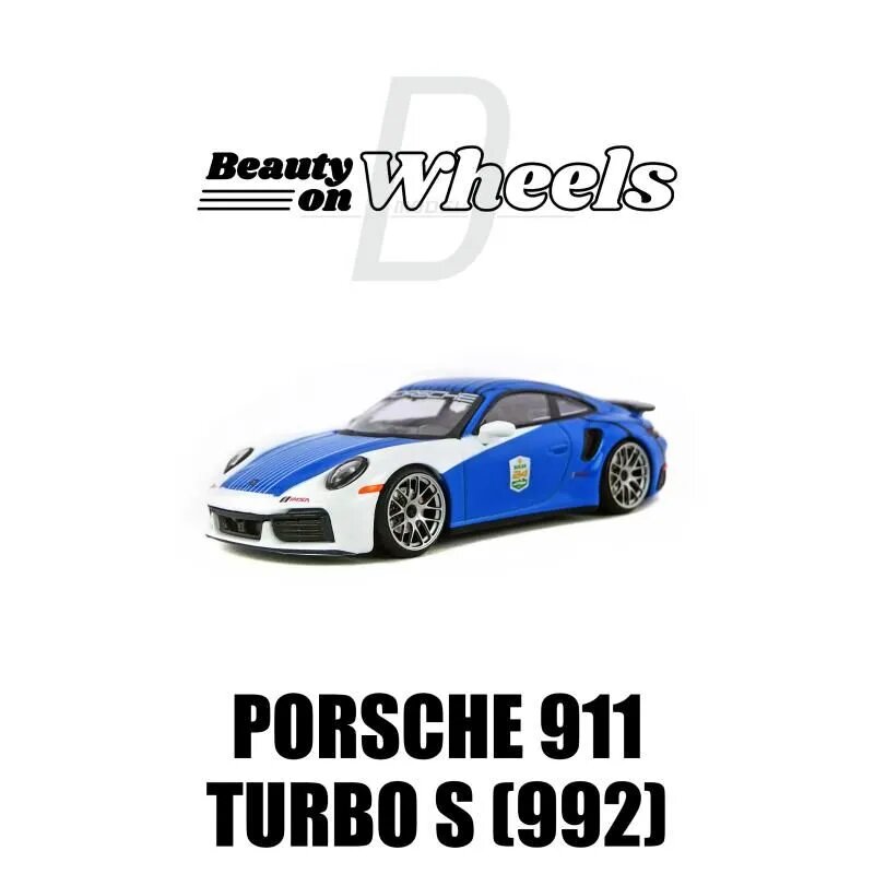 Машинка D MODEL BEAUTY ON WHEELS 1:64 Porsche 911 Turbo S Safety Car DBW047A Die-cast Alloy Car Model Collection Gift