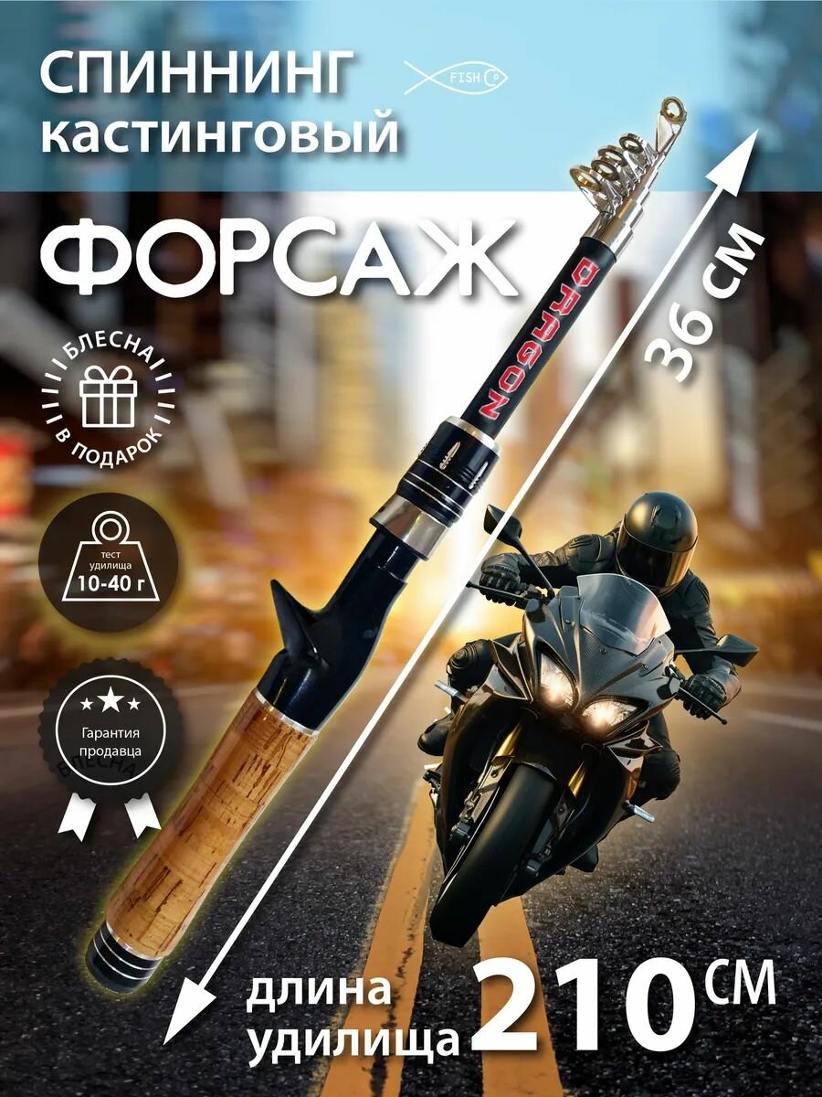 Удочка Форсаж Кастинговый 2,1м