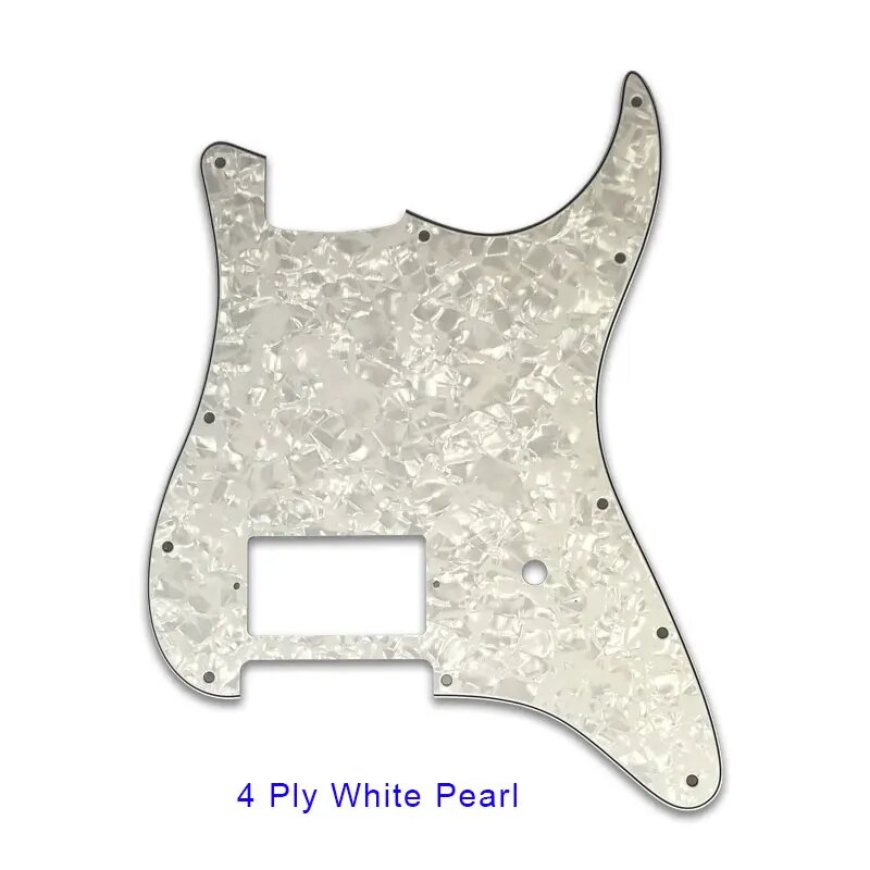Pleroo Stratocaster Guitar pickguard, 4 ply white pearl