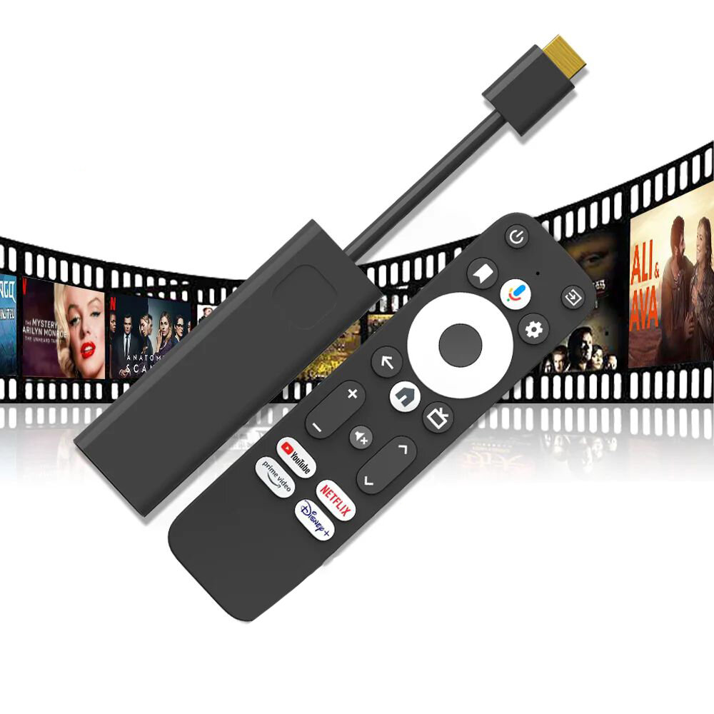 GD1 сертифицированный Google Android 11 4K Bluetooth Voice Remote S905Y4 AV1 2 ГБ ОЗУ 16 ГБ ПЗУ 5G WiFi Smart Android TV Box TV Stick